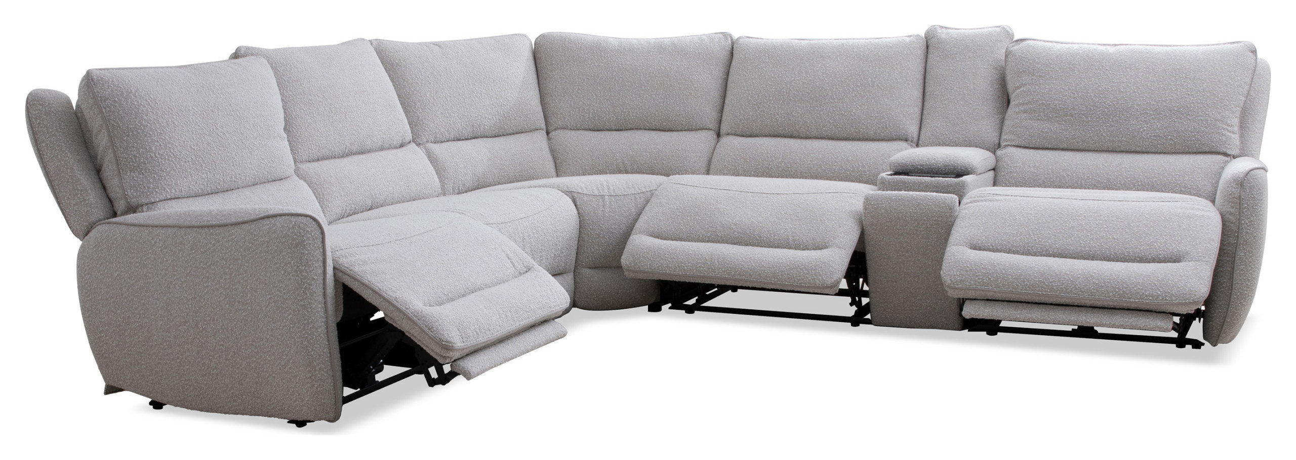 6 Piece Modular Power Reclining Sectional With Power Adjustable ...