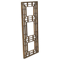 Vintage Restored Oriental Zen Geometric Wood Wall Panel Hws3774 - Asian ...
