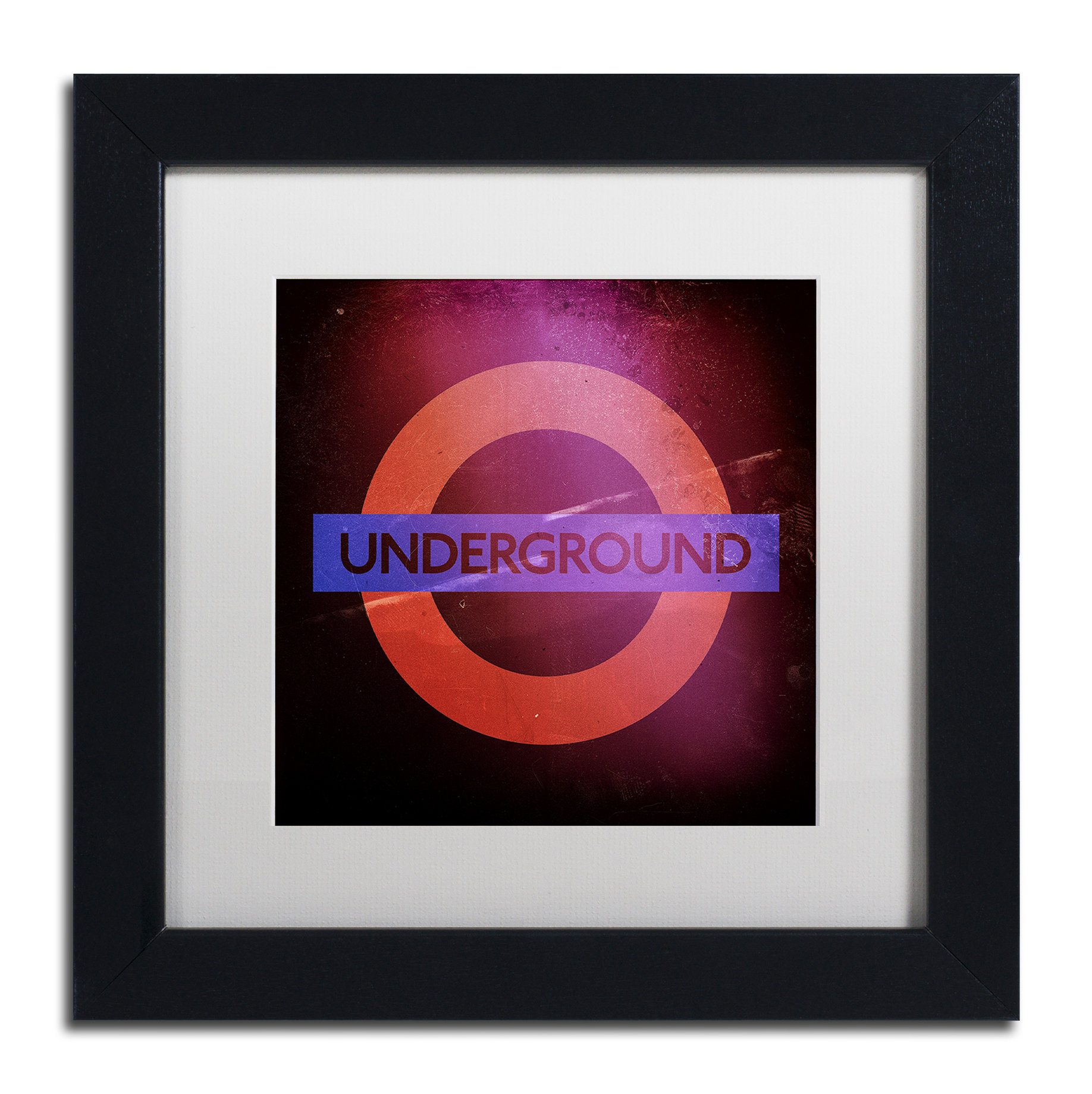 'Subway City Art London' Art, , Black Frame, White Mat, 11x11 ...