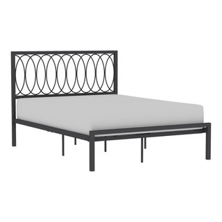 Hillsdale Naomi Geometric Interlocking Ring Design Queen Metal Bed ...