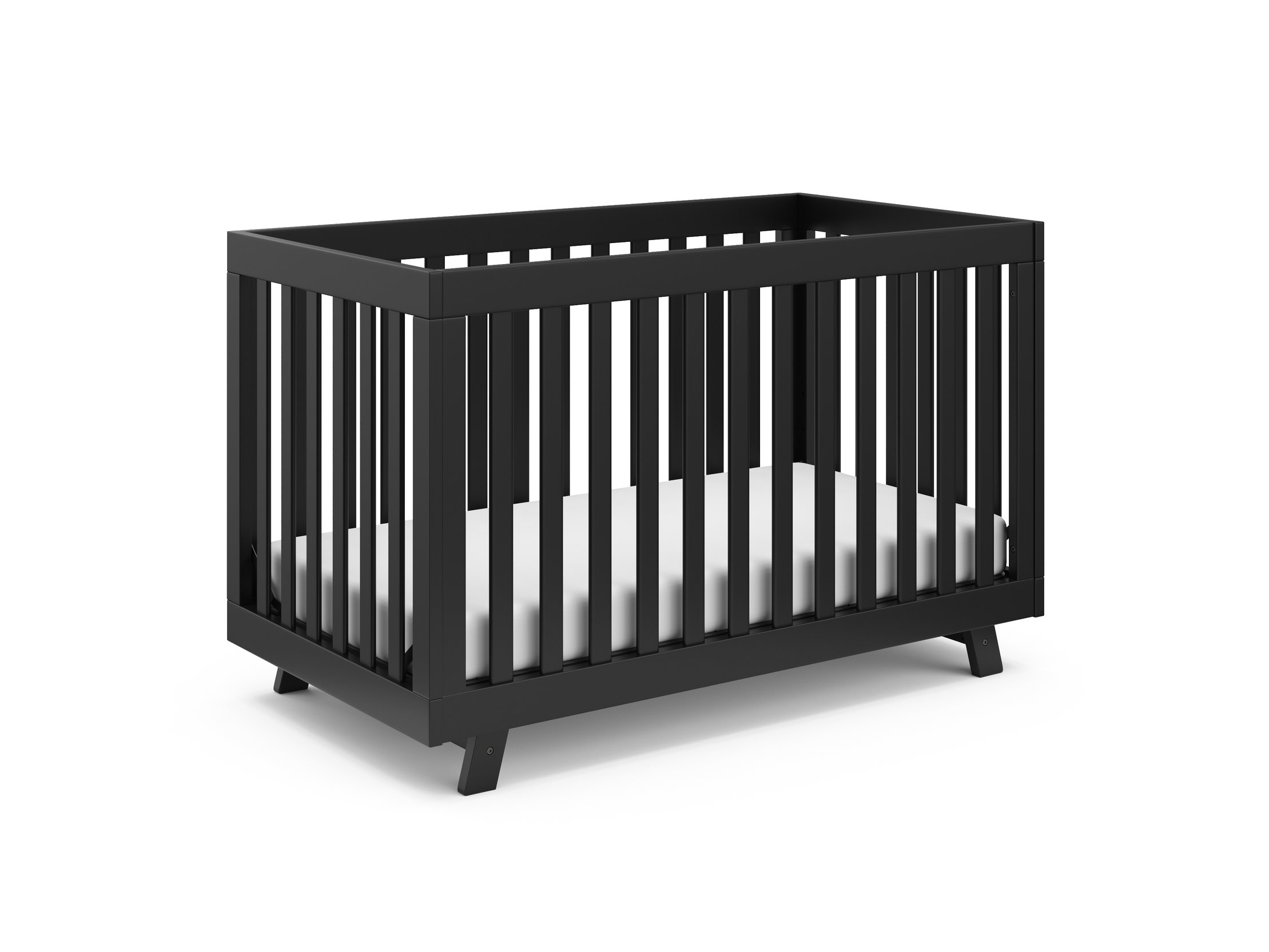 Storkcraft Beckett 3-in-1 Convertible Crib, Black, Converts to Toddler ...