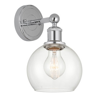 Edison Athens 6" Sconce, Polished Chrome Finish - Industrial - Wall ...