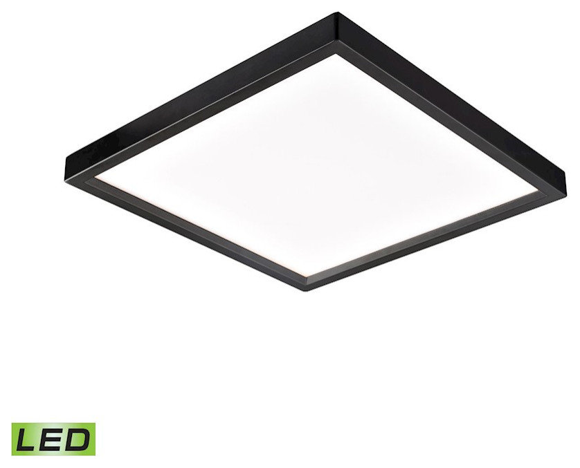 Thomas Lighting Ceiling Essentials Titan 7" Square Flush, Bronze LED ...