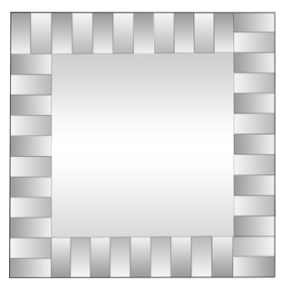 Offset Mirrored Paneled Framed Mirror - Bathroom Mirrors - by Ami ...