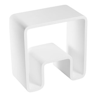 17 in. Shower Bench in Pure Acrylic Stone in Matte White - Modern ...