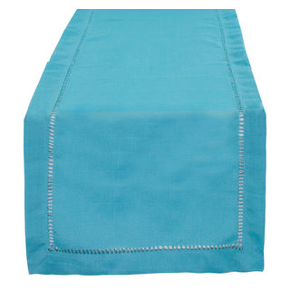 Stylish Solid Color with Hemstitched Border Table Runner, 14"x36 ...