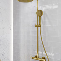 Heavy Rainfall Stainless Steel Shower Bar with Hand Sprayer ...