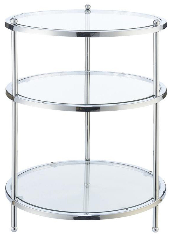 Royal Crest 3 Tier Round End Table - Contemporary - Side Tables And End ...