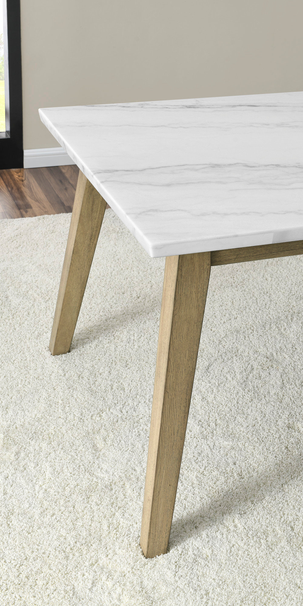 Vida White Marble Top Dining Table - Transitional - Dining Tables - by ...