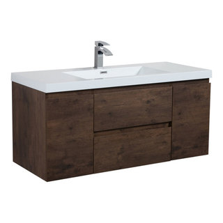 Hammond 46.9 in. W Rose Wood Bathroom Furniture Set Bathroom Cabinet ...