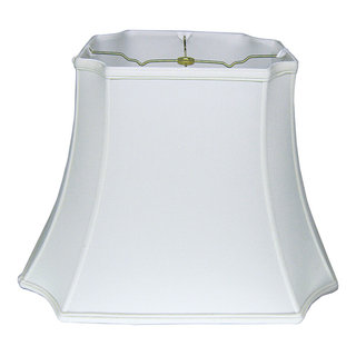 19" Snow Inverted Rectangle Shantung Lampshade - Traditional - Lamp ...