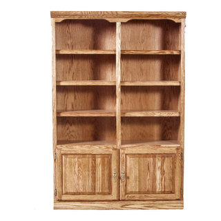 Traditional Bookcase With Lower Doors, 60h - Traditional - Bookcases ...