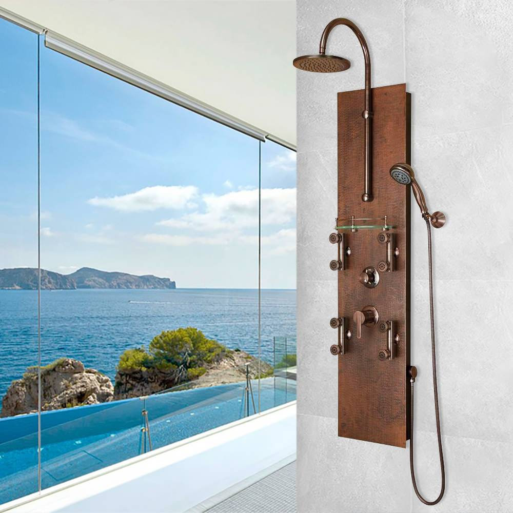 8-Jet Shower System, Oil Rubbed Bronze - Traditional - Shower Panels ...