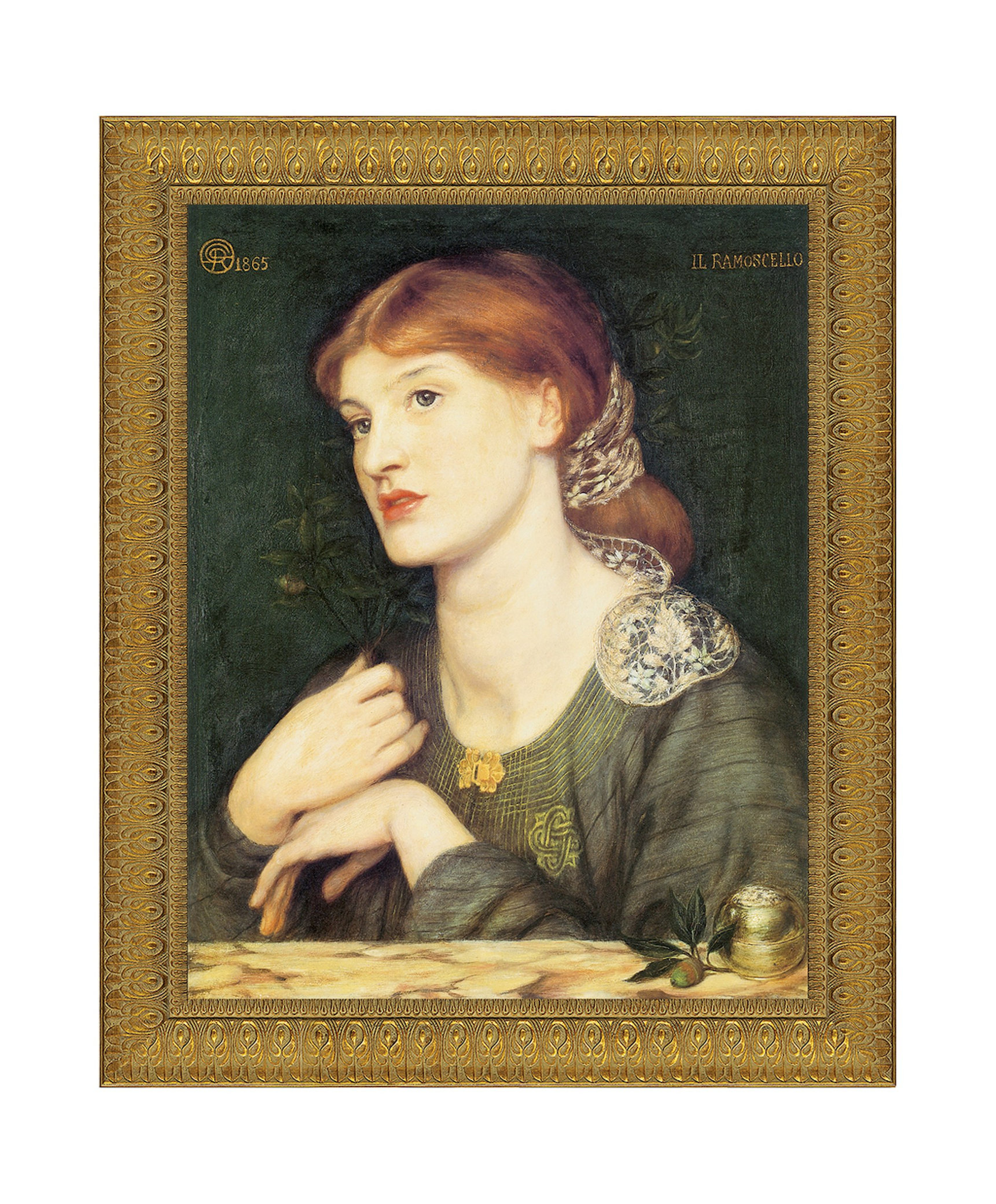 "Il Ramoscello Bella E Buona 1865" Stretched Canvas Replica, 15"x17 ...