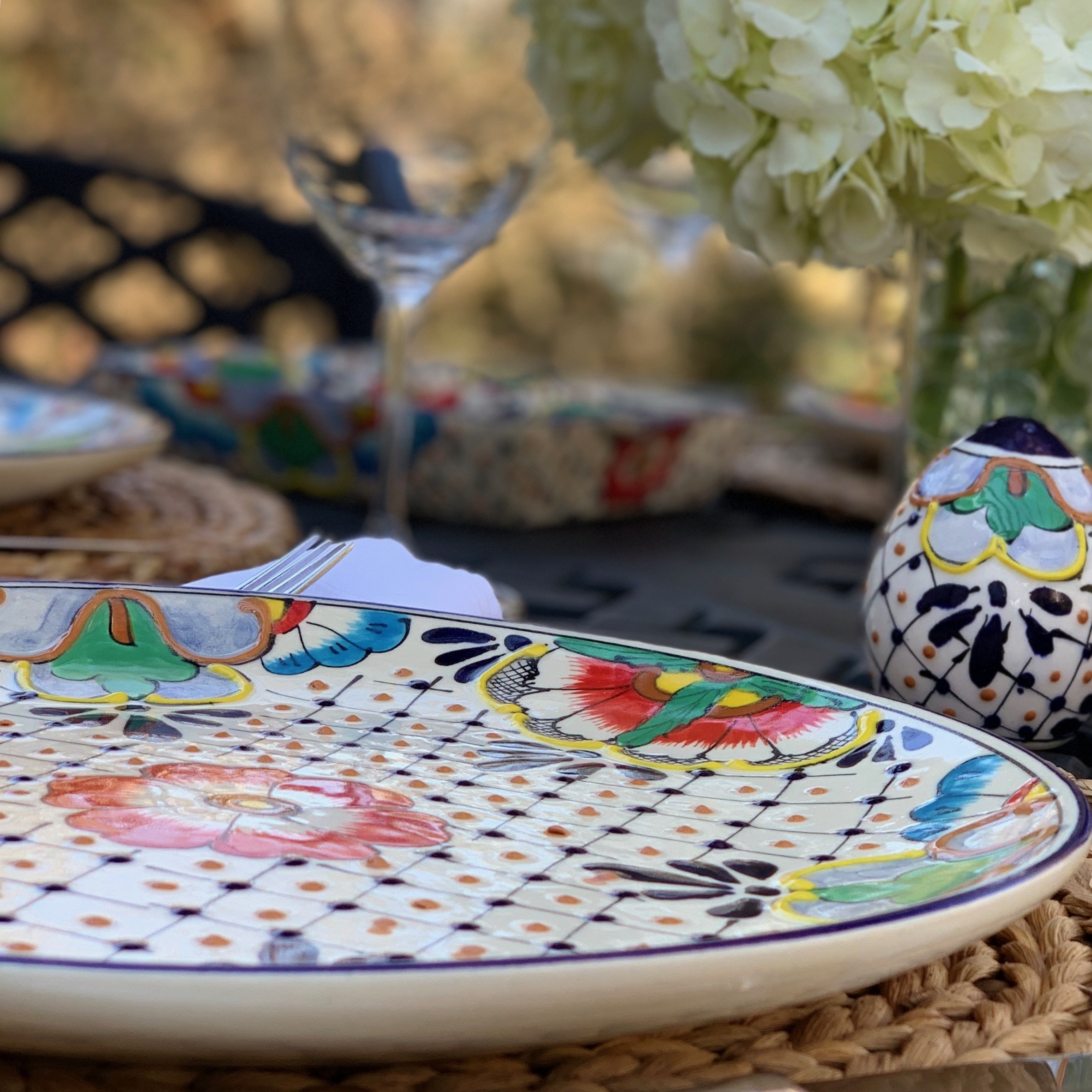 Encantada Handmade Spice Shakers, Dots & Flowers - Mediterranean - Salt ...