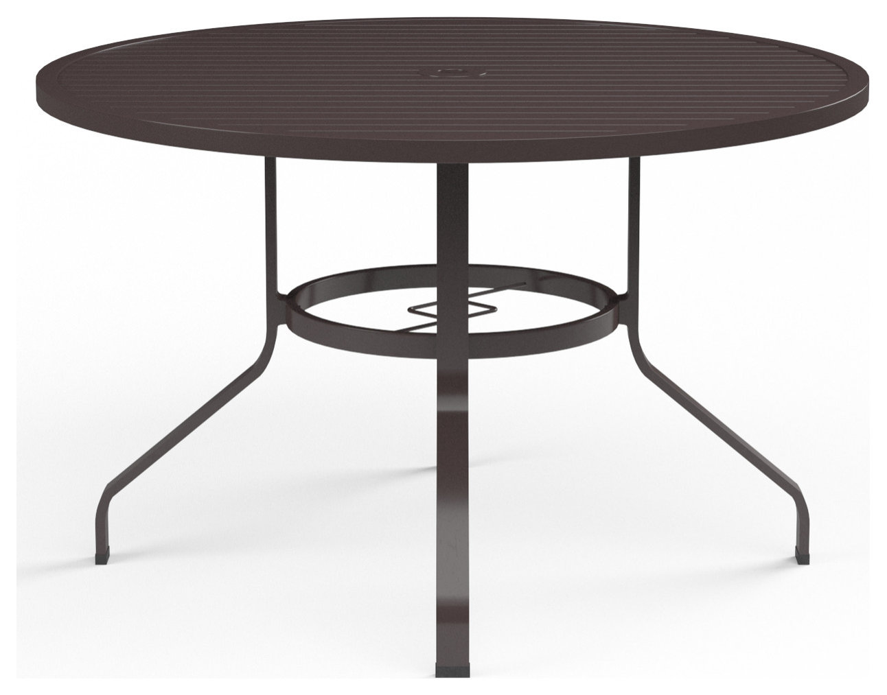 La Jolla Aluminum Made Round Outdoor Dining Table - Transitional ...