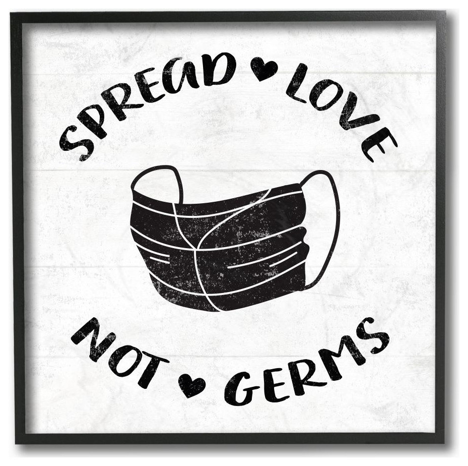 Spread Love Not Germs Face Mask Self-Care, 12 x 12 - Contemporary ...