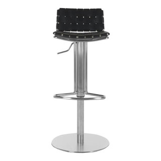 Safavieh Frank 38" Gas Lift Bar Stool in Black - Contemporary - Bar ...