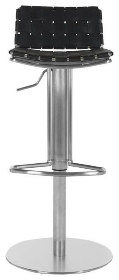 Safavieh Frank 38" Gas Lift Bar Stool in Black - Contemporary - Bar ...