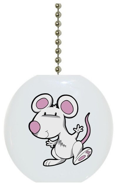 White Mouse Ceiling Fan Pull - Contemporary - Ceiling Fan Accessories ...