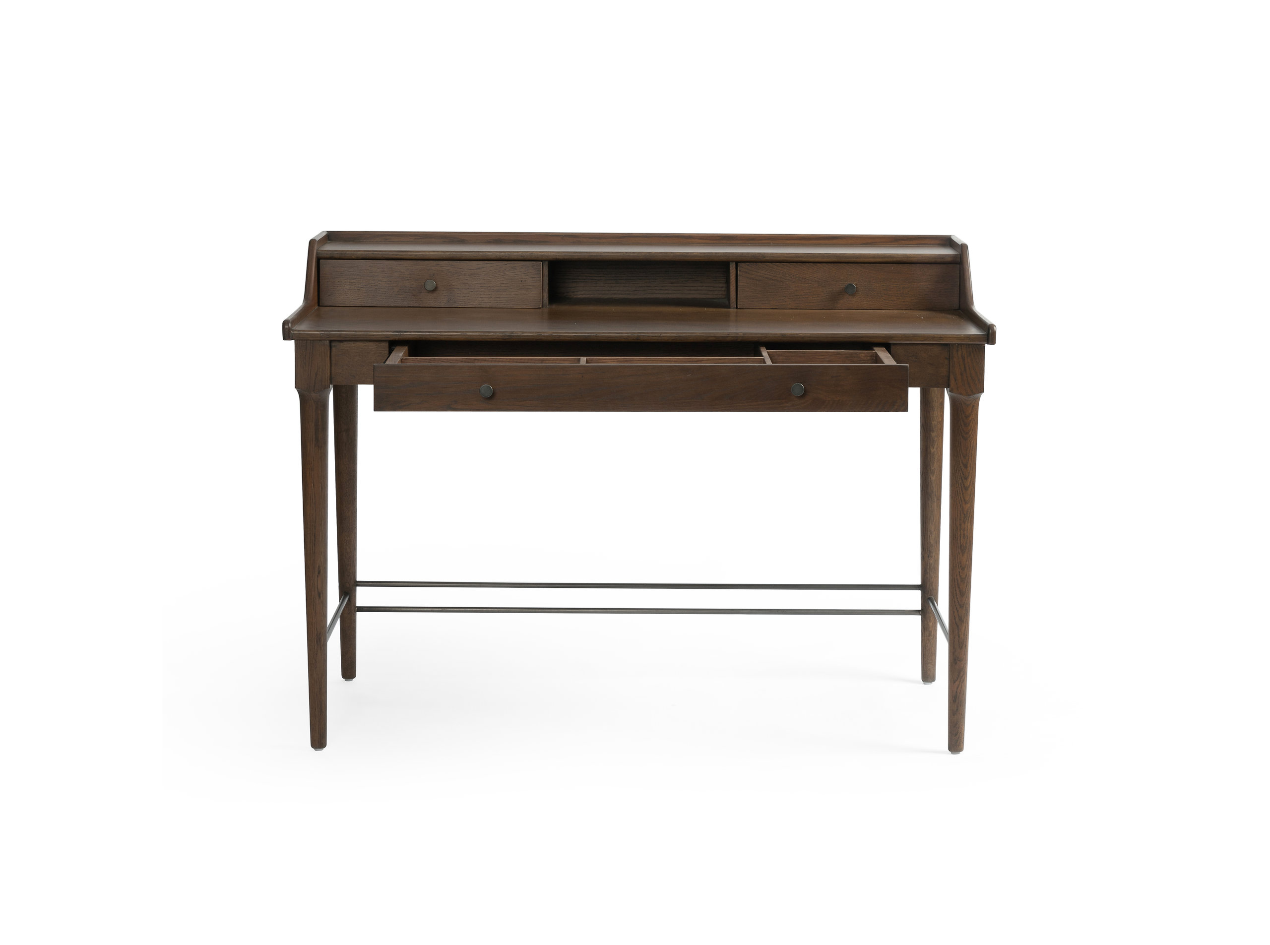 Moreau Writing Desk-Dark Toasted Oak - Midcentury - Desks And Hutches ...