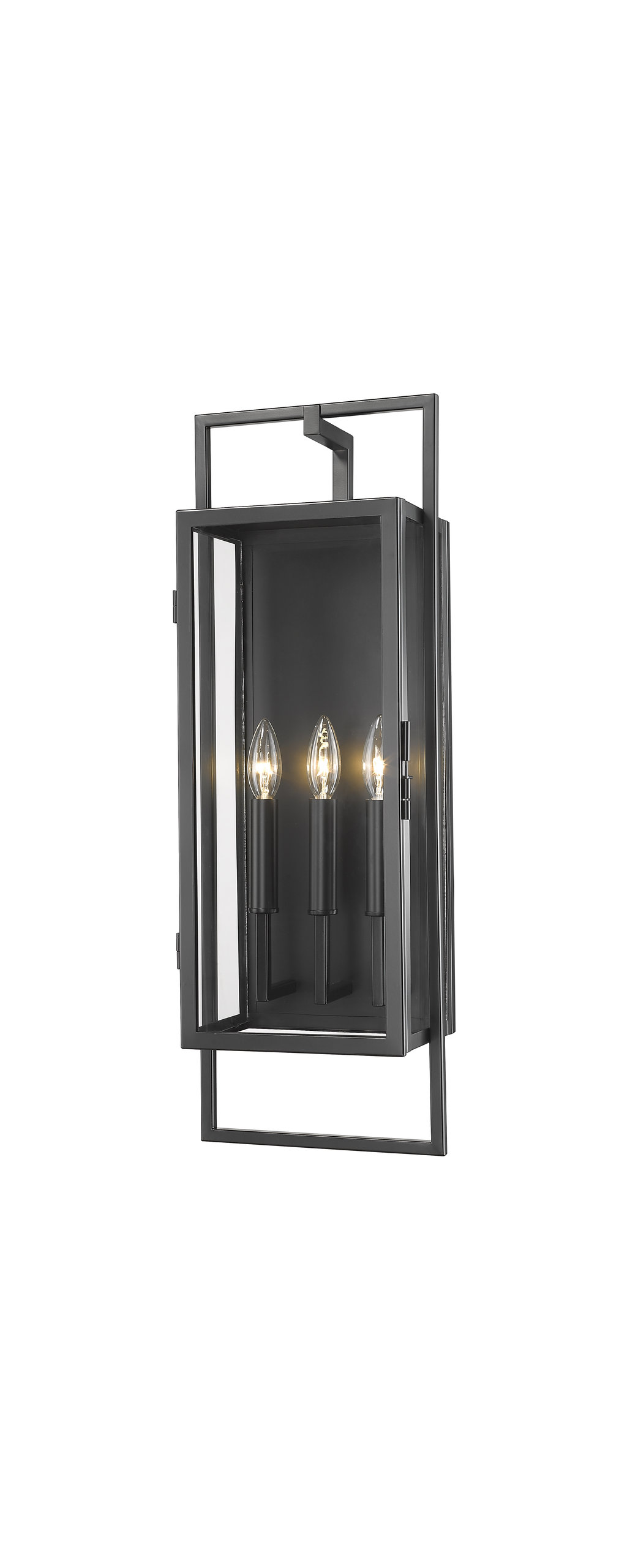 Z-LITE 598B-BK 3 Light Outdoor Wall Sconce, Black - Transitional - Outdoor Wall Lights And ...