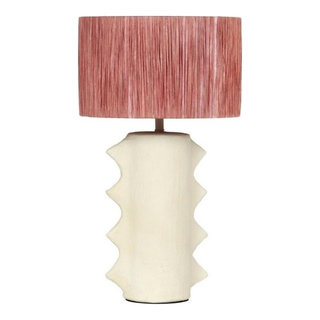Wild Thing Beige Papier Mache Table Lamp - Transitional - Table Lamps ...