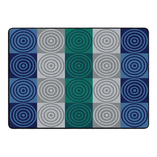 Flagship Carpets FA1838-32FS Bullseye Blocks Cool, 6'x8'4 ...
