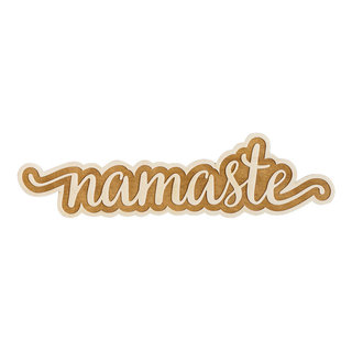 Namaste Wood Sign, 18"x6" - Asian - Novelty Signs - by Woodums | Houzz