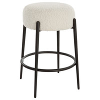 Uttermost Arles Plush Counter Stool - Midcentury - Bar Stools And ...