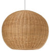 Handwoven Wicker Ball Pendant Light, Natural - Tropical - Pendant ...