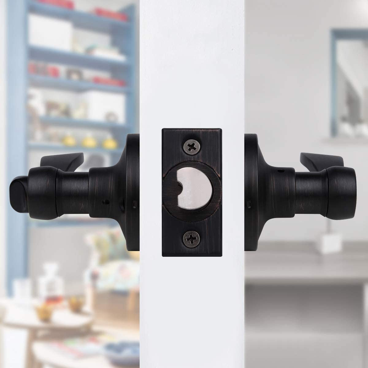 Handle Thumb Turn Lock Inside for Bedroom or Bathroom in Oil Rubbed ...