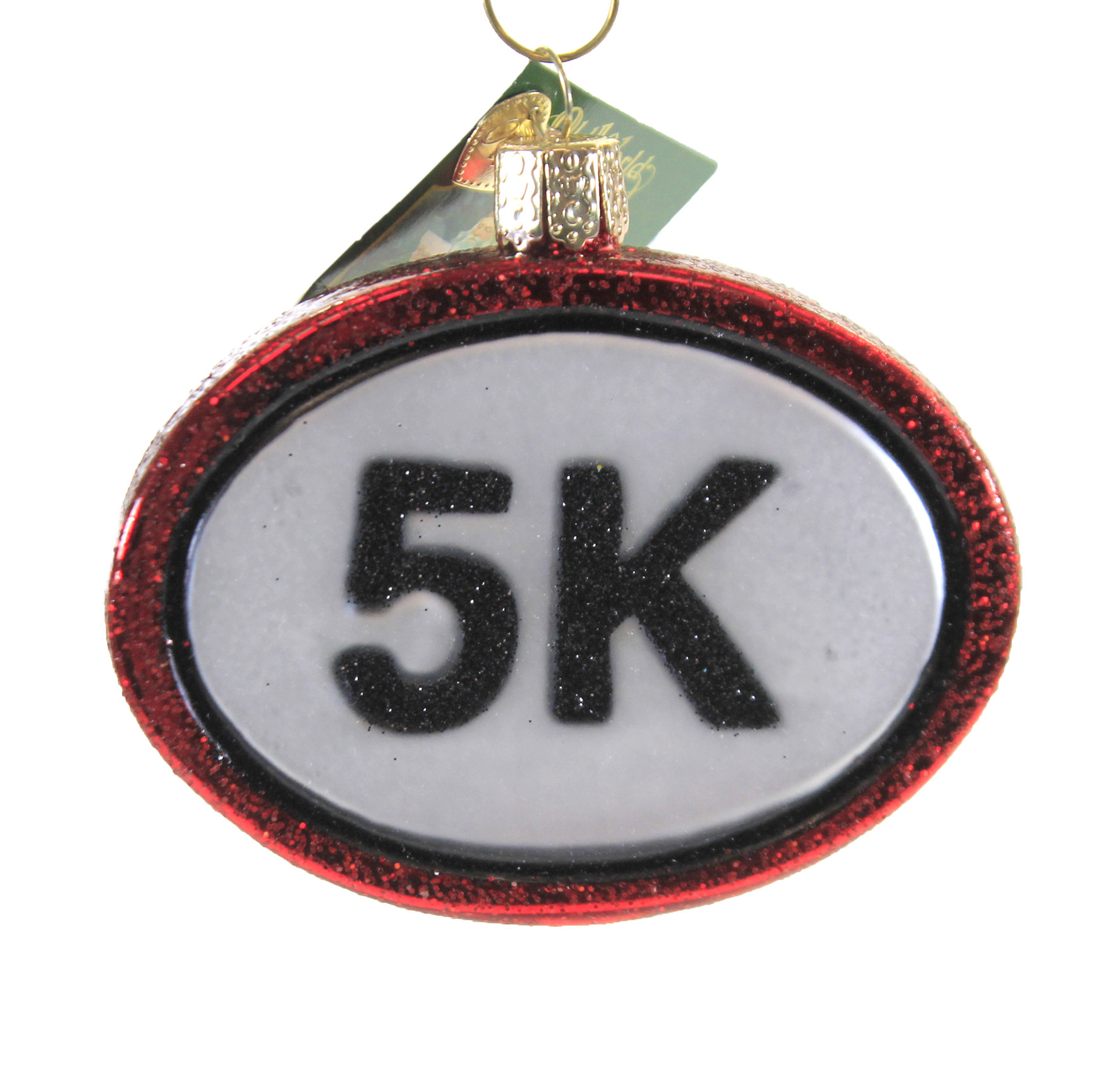 5K Run - One Ornament 3 Inch, Glass - Running Competition 44167, 3 In H ...