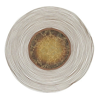 Benzara 45690-par Metal Mosaic Bronze Wall Decor - Eclectic - Wall ...