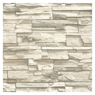 Stacked Stone Peel and Stick Wallpaper - Rustic - Wall Decals - by York ...