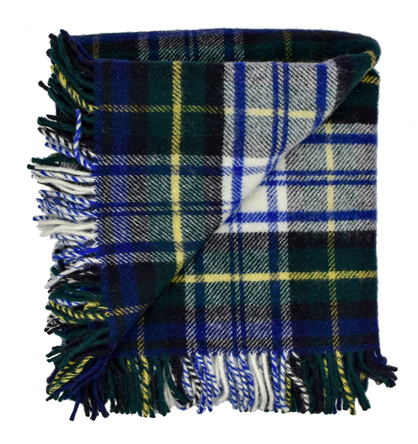 Prince of Scots Highland Tweed Pure New Wool Fluffy Throw, Dress Gordon ...