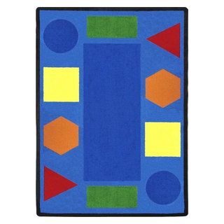 Kid Essentials, Early Childhood Sitting Shapes Rug, 10'9"X13'2", 10'9 ...