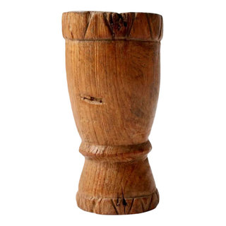 Consigned, Antique Wooden Kitchen Mortar - Farmhouse - Mortar And ...
