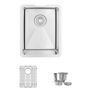 STYLISH 14" Single Bowl, 18 Gauge, Stainless Steel Kitchen Sink S-310G ...