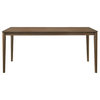 Transitional Dining Table, Rectangular Top With Clipped Corners, Medium ...