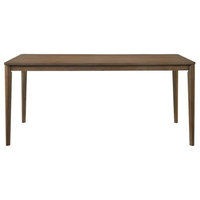 Transitional Dining Table, Rectangular Top With Clipped Corners, Medium ...