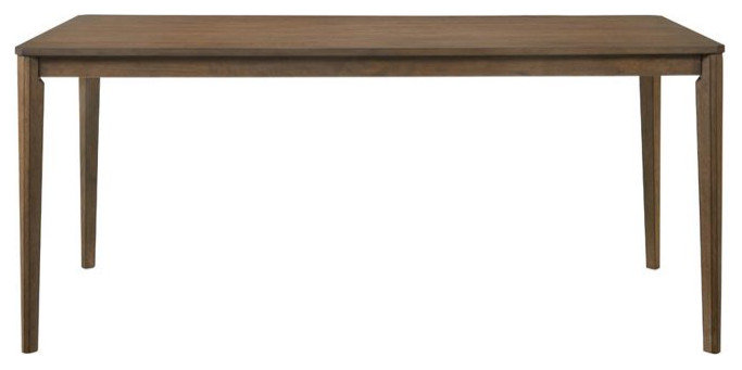 Transitional Dining Table, Rectangular Top With Clipped Corners, Medium Walnut - Transitional ...