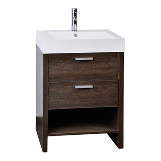 ConceptBaths Mula 23.5" Modern Bathroom Vanity Oak - Transitional ...