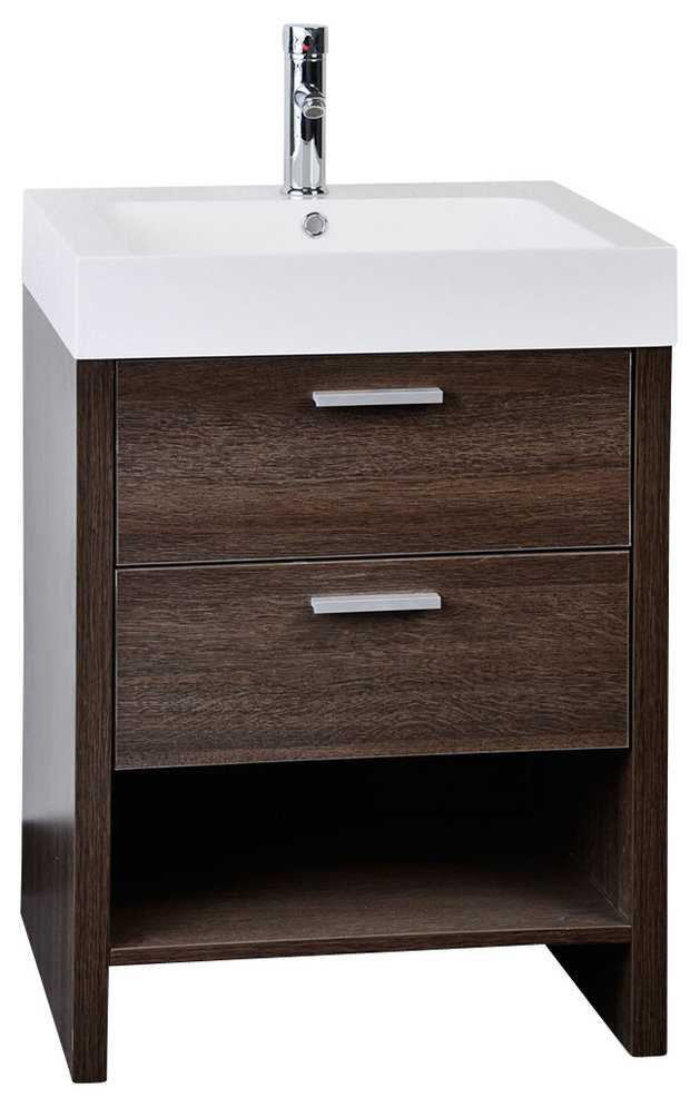 ConceptBaths Mula 23.5" Modern Bathroom Vanity Oak - Transitional ...