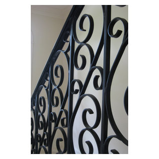 Wrought Iron Stair Railing in a Traditional English Home - Traditional ...