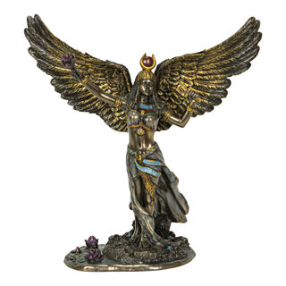 Isis Egyptian Goddess of Fertility and Motherhood Bronze Finish Statue ...