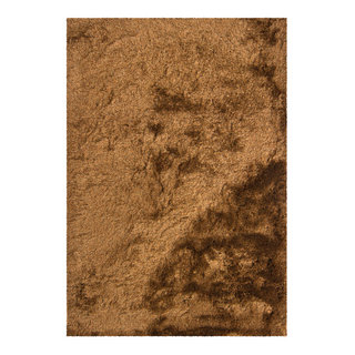 Naya Hand-Woven Contemporary Shag Rug, Rectangular Brown/Beige 7'9"x10 ...