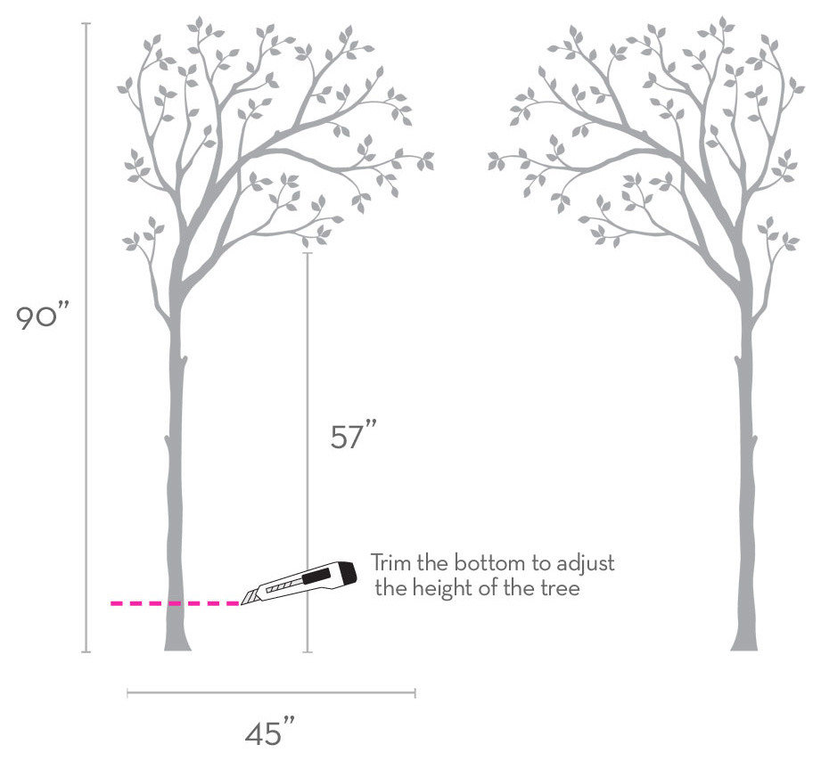 Bed Canopy Tree Wall Decals - Contemporary - Wall Decals - by Simple ...