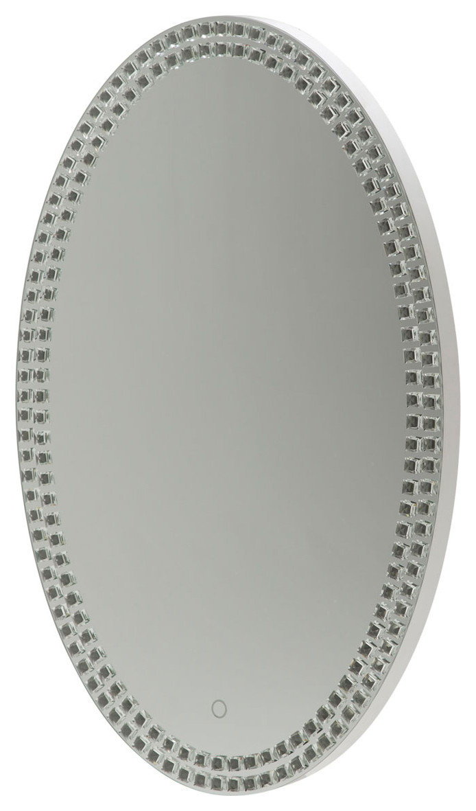 Montreal Lighted Oval Wall Mirror - Contemporary - Wall Mirrors - by ...
