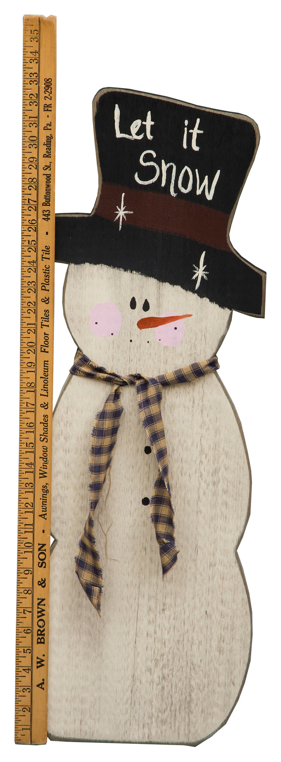 Farmhouse Snowman with Measuring Stick - Farmhouse - Holiday Accents ...